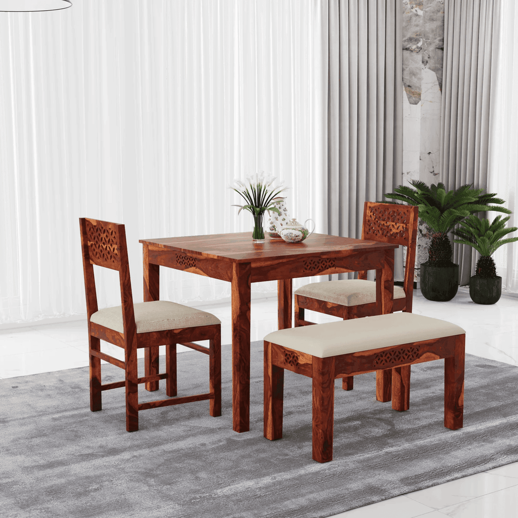 4 seater dining table set made of solid sheesham wood – DIMARVA